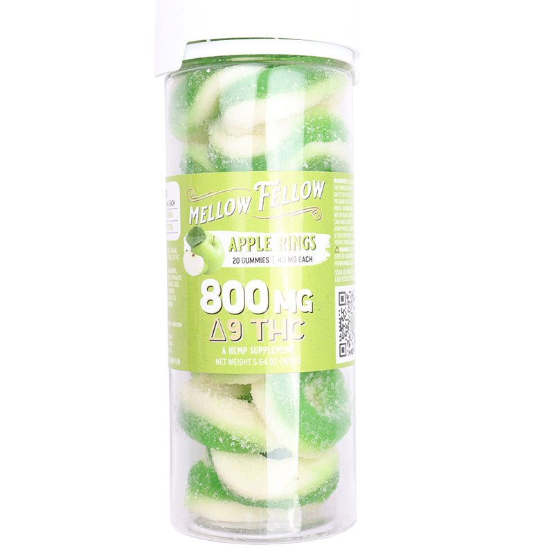 Mellow Fellow Apple Rings Gummies | 800mg | Delta 9 THC – Green Treez ...