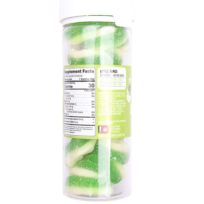 Mellow Fellow Apple Rings Gummies | 800mg | Delta 9 THC – Green Treez ...