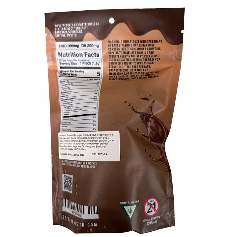 Better Budz of TN Brownie | 500mg | Delta 9 THC HHC – Green Treez Company