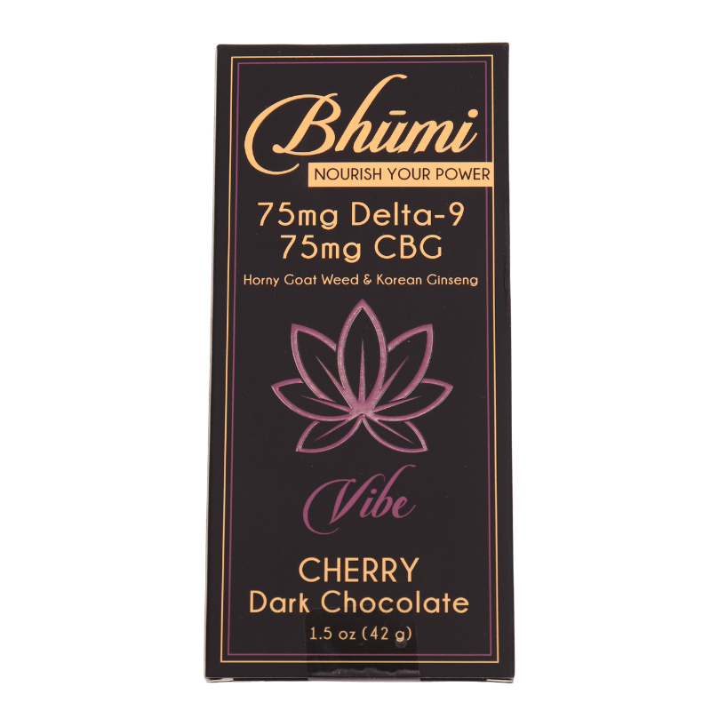 Bhumi Cherry Dark Chocolate | 150mg | Delta 9 THC CBG | Nashville, TN ...
