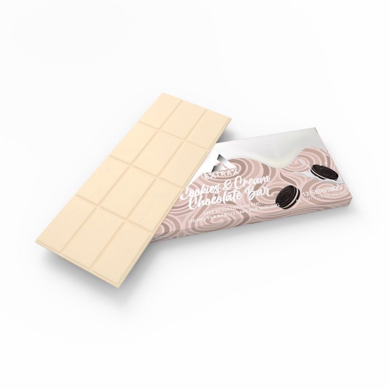 Delta Extrax Cookies and Cream Chocolate Bar | 150mg | Delta 9 THC ...