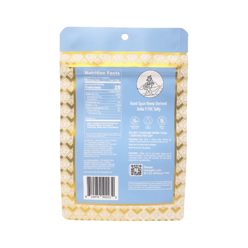Sherpa Cotton Candy Taffy | 150mg | Delta 9 THC – Green Treez Company