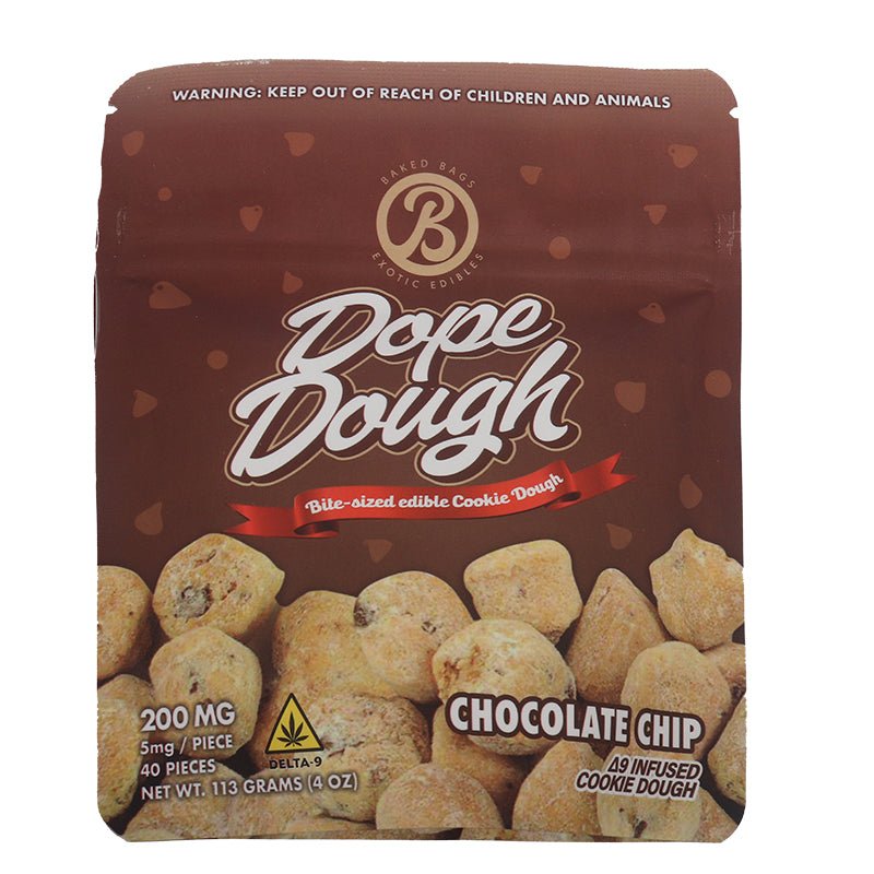 Baked Bags Chocolate Cookies Dope Dough | 200mg | Delta 9 THC – Green ...