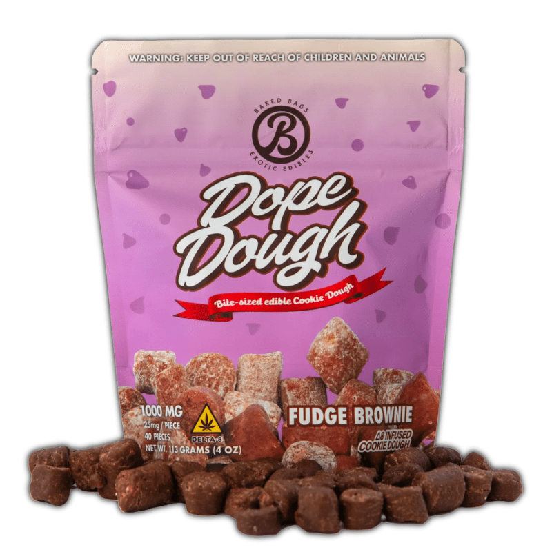 Baked Bags Dope Dough Fudge Brownie Cookie 200mg Delta 9 THC EXPIRED ...