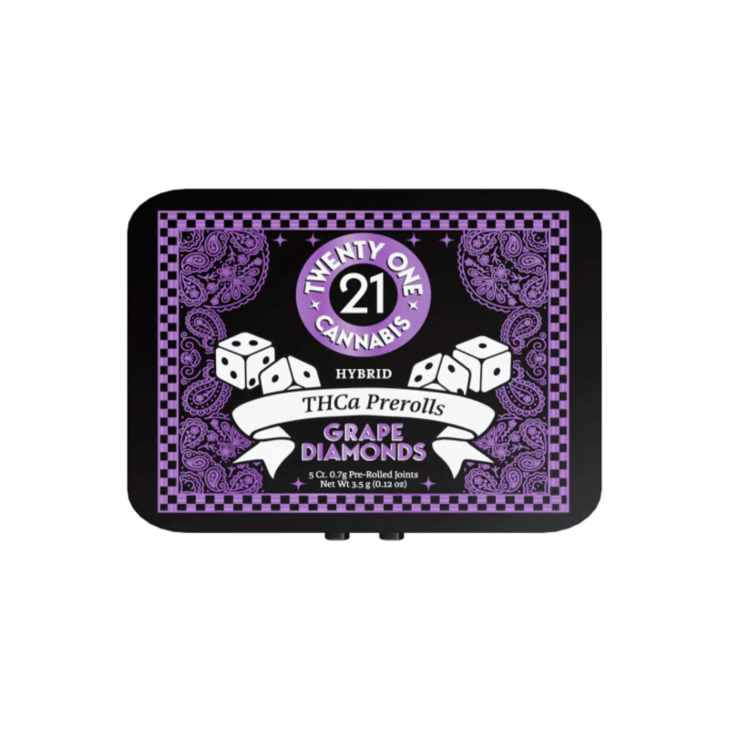 Twenty One Cannabis Grape Diamonds THCa Prerolls | 5 Count | Nashville ...