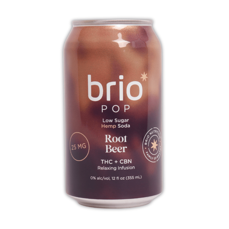 Brio Pop Root Beer Soda Relaxing Infusion | 35mg | Delta 9 THC CBN ...