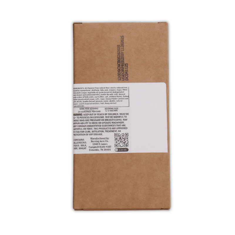 Burning Acre Milk Chocolate | 120mg | Delta 9 THC Chocolate – Green ...