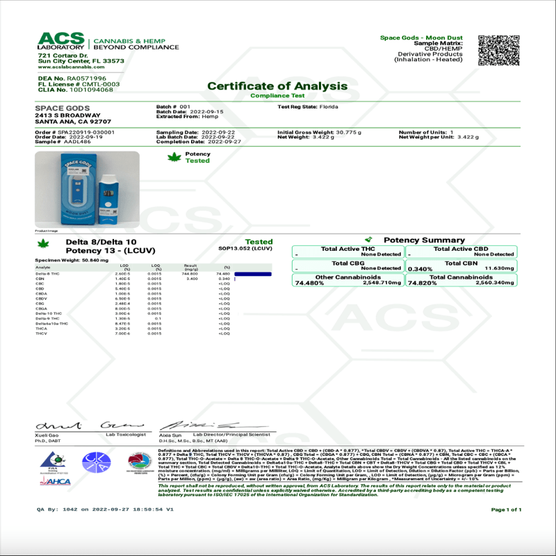 Space Gods Moon Dust Disposable | 3 grams | Delta 8 THC – Green Treez ...