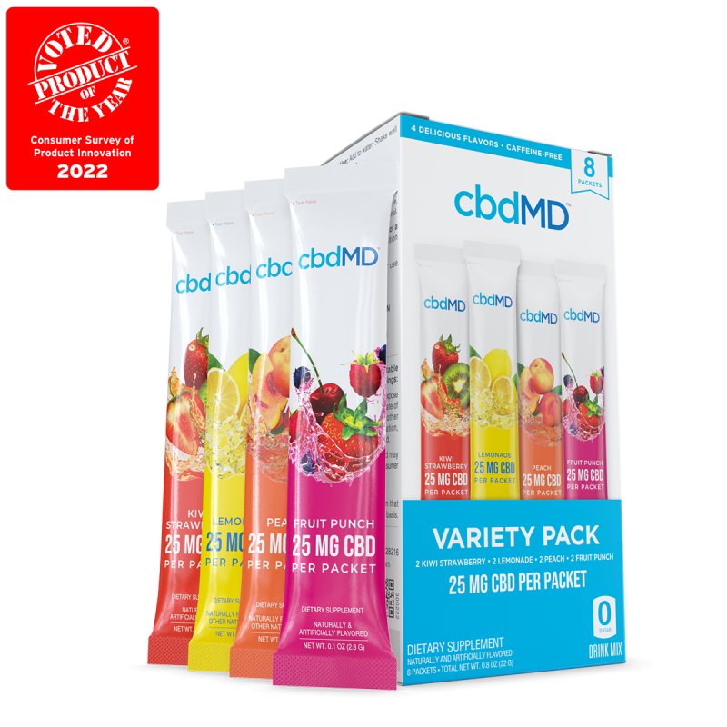 cbdMD Drink Mix Powder Variety Pack | 200mg | Broad Spectrum CBD ...