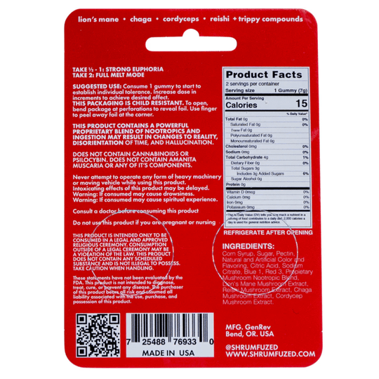 Dazed8 Shrumfuzed MAX Gummies | 3200mg 2 count | Legal Mushrooms ...