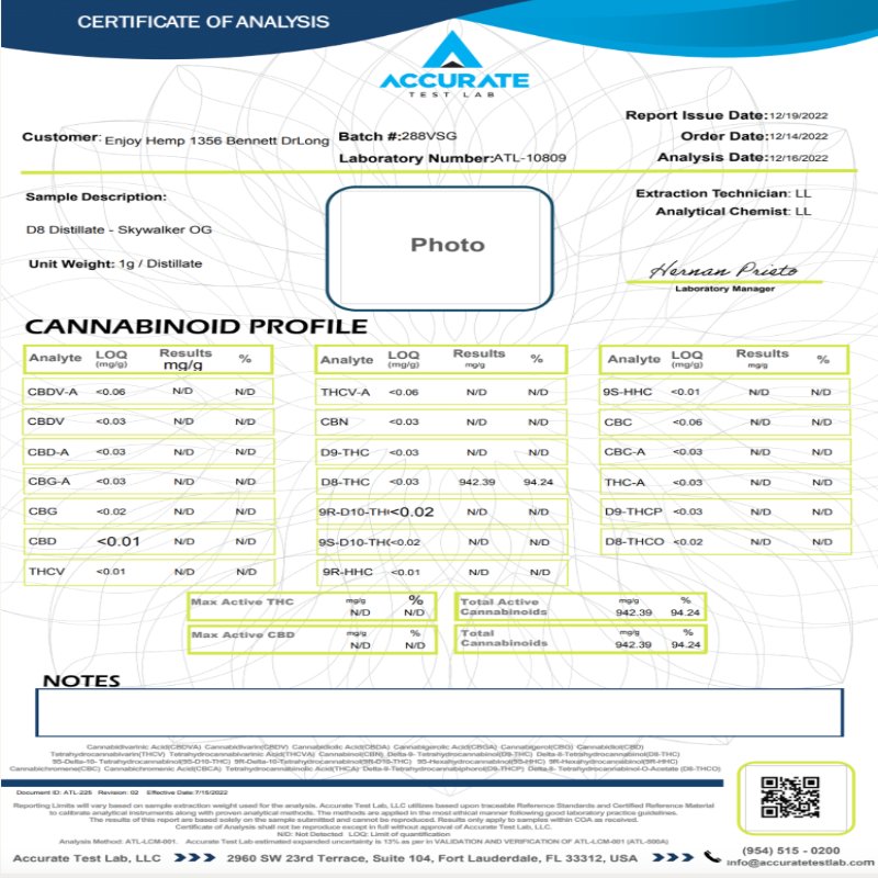 Enjoy Hemp Skywalker OG Disposable | 2 grams | Delta 8 THC – Green ...