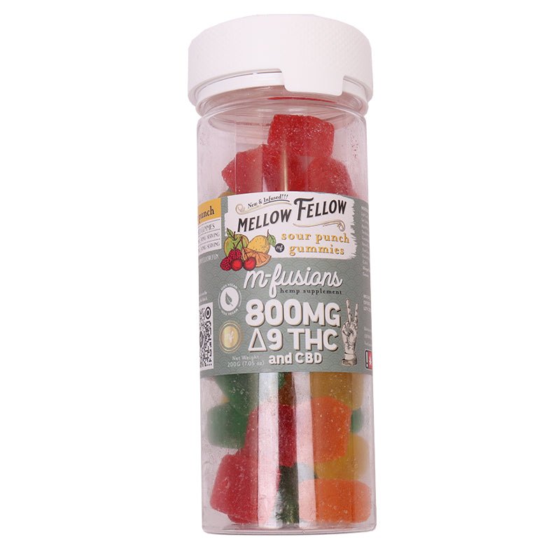 Mellow Fellow Sour Punch Gummies | 800mg | Delta 9 THC CBD – Green ...