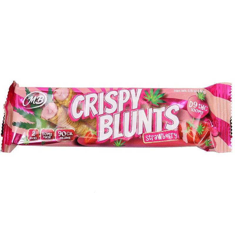 Crispy Blunts Strawberry Edible | 100mg 2 Count | Delta 9 THC – Green ...