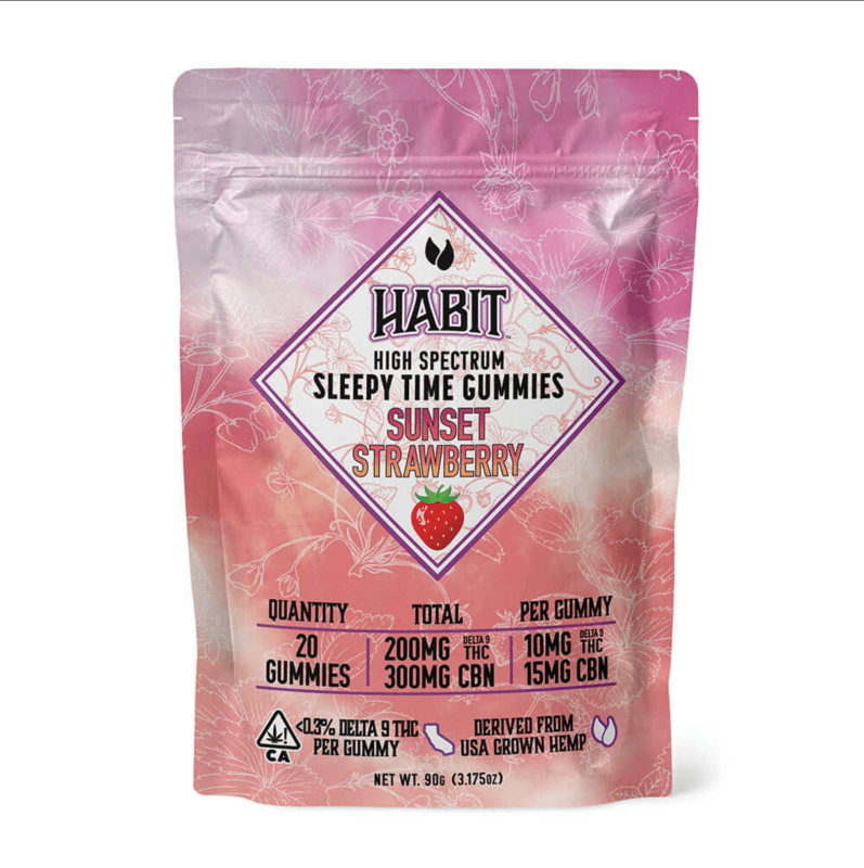 Habit Hemp High Spectrum Sleep Gummies | 500mg | Delta 9 and 8 THC ...