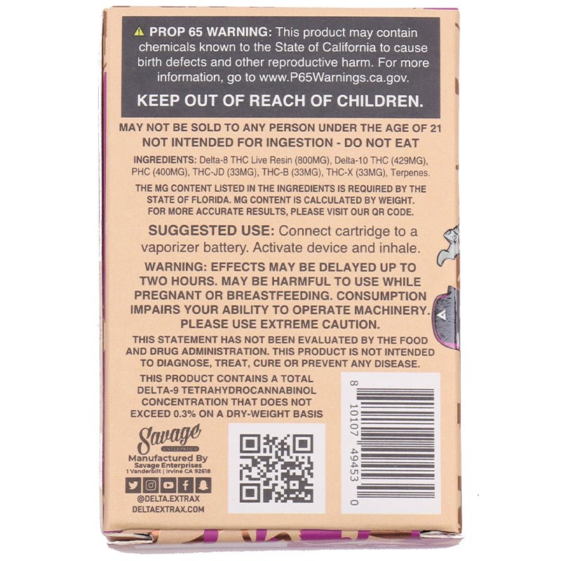 Delta Extrax Wedding Crasher Cartridge | 2 grams | THCx THCjd THCb ...